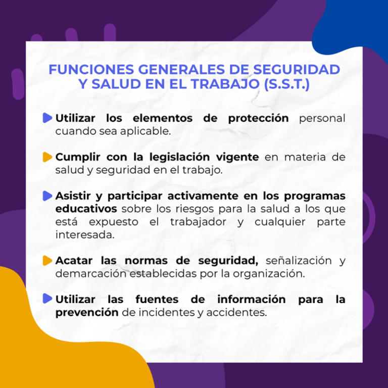 Conoce las funciones generales de Seguridad y Salud en el trabajo SST - COOPEVIAN CTA